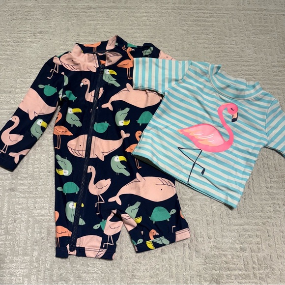 Carter's | Swim | Kids 2m Swim Set Full Body Rash Guard And Long Sleeve ...